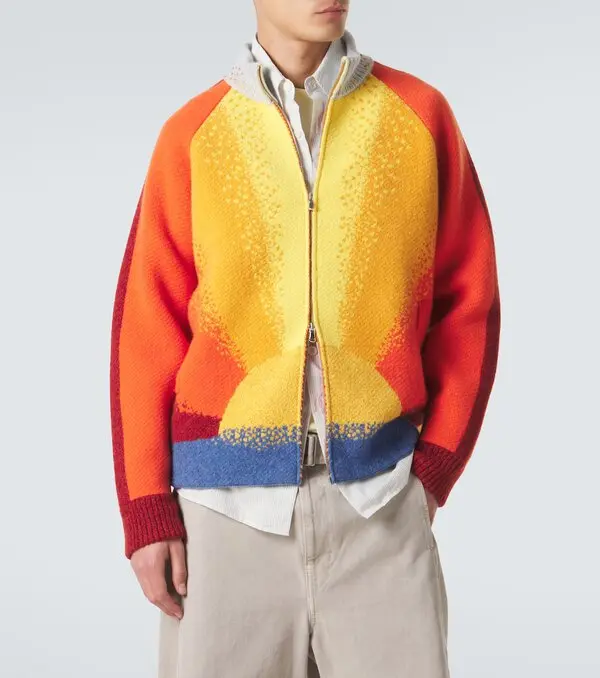 GOD'S TRUE CASHMERE Radiant Sun Cashmere Zip-up Sweater