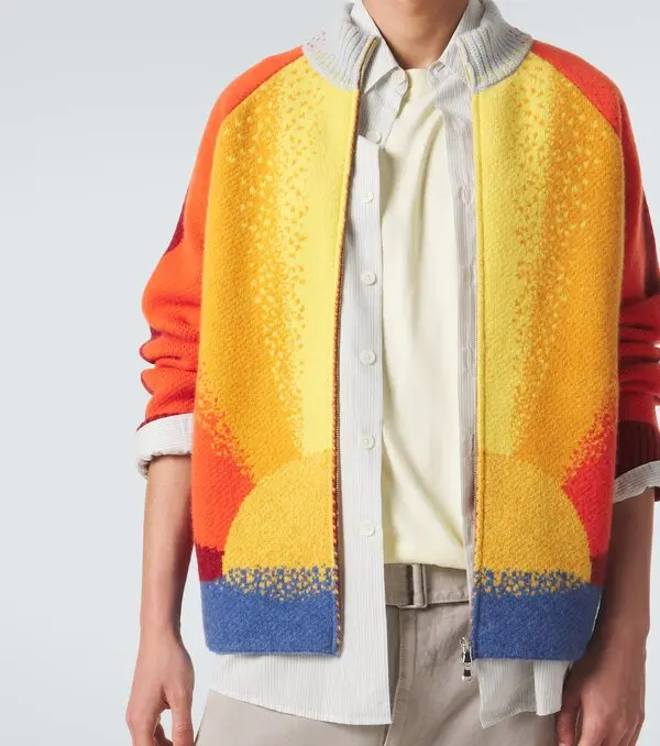 GOD'S TRUE CASHMERE Radiant Sun Cashmere Zip-up Sweater