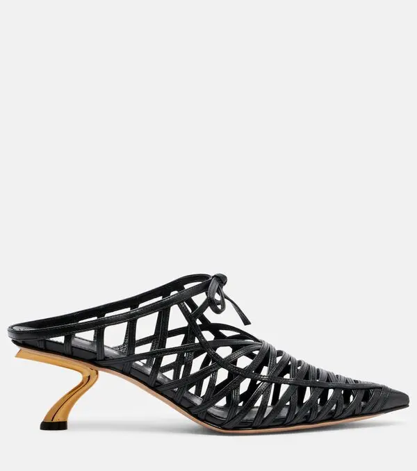 FERRAGAMO Cirry Leather Mules