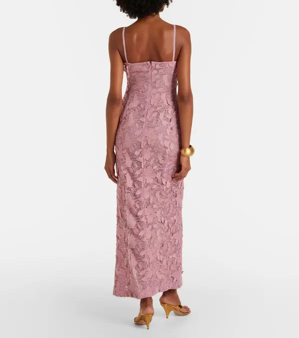 Blumarine Embroidered Lace Maxi Dress