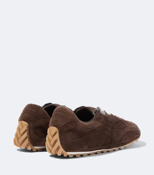 Bottega Veneta Orbit Flash Suede Sneakers - Brown