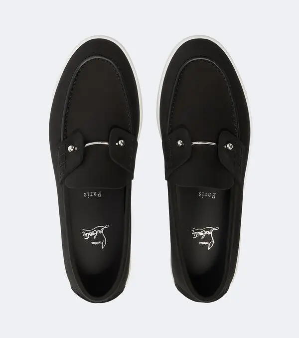 CHRISTIAN LOUBOUTIN Chambeliboat Leather Slip-on Shoes