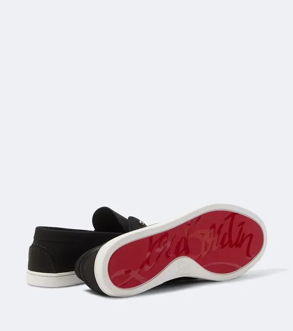 CHRISTIAN LOUBOUTIN Chambeliboat Leather Slip-on Shoes