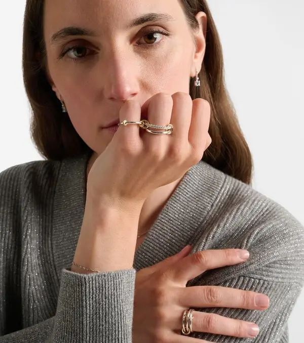 SPINELLI KILCOLLIN Raneth Sterling And 18kt Gold Ring With Diamonds