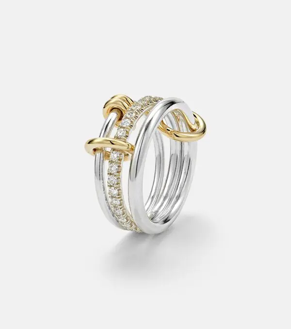 SPINELLI KILCOLLIN Raneth Sterling And 18kt Gold Ring With Diamonds