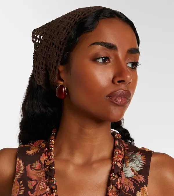 Ruslan Baginskiy Crochet Cotton Scarf - Brown