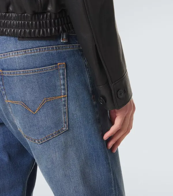 Versace Leather Blouson Jacket - Black