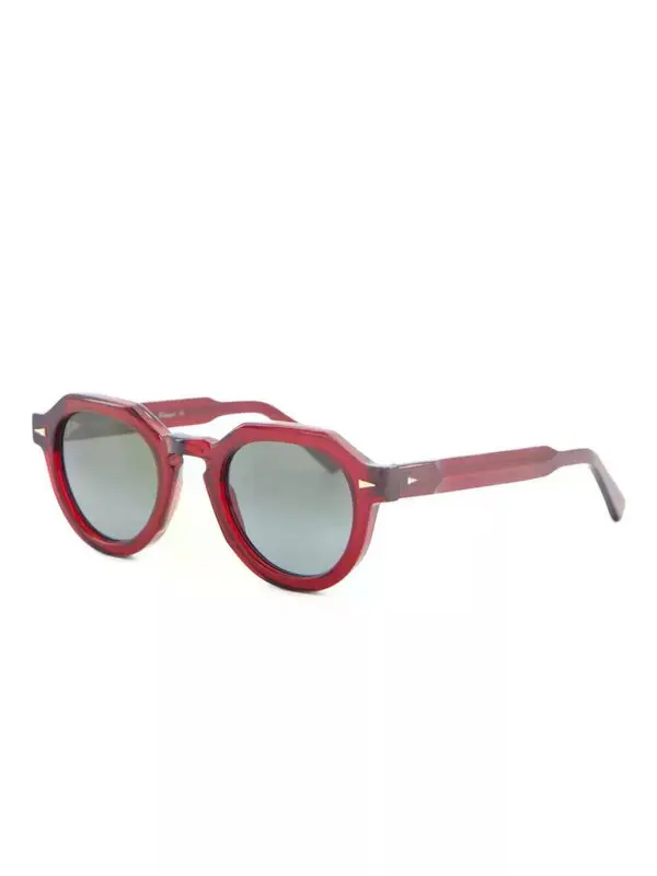 AHLEM Grenelle Round Frame Sunglasses - Red