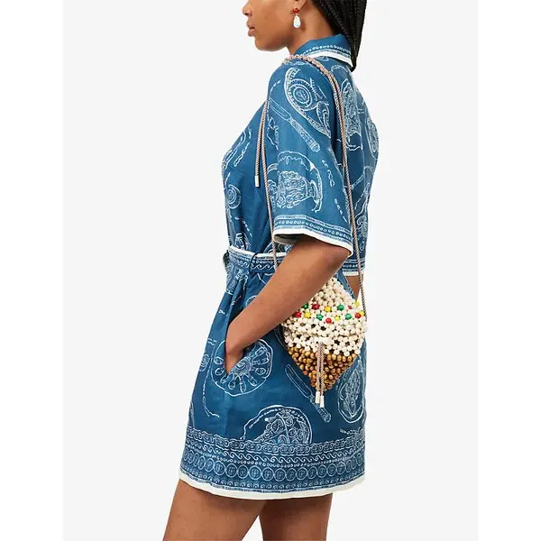 ALEMAIS Gelato Wood-bead Cross-body Bag