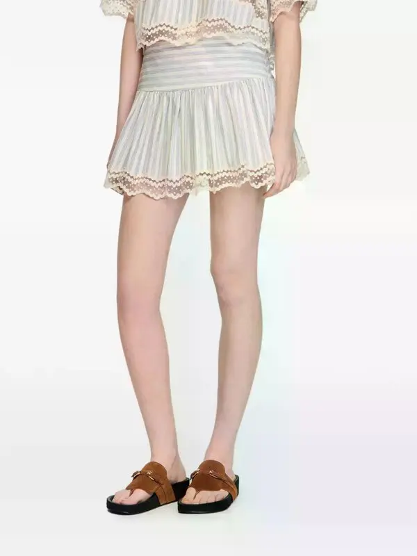 Sandro Striped Cotton Skort