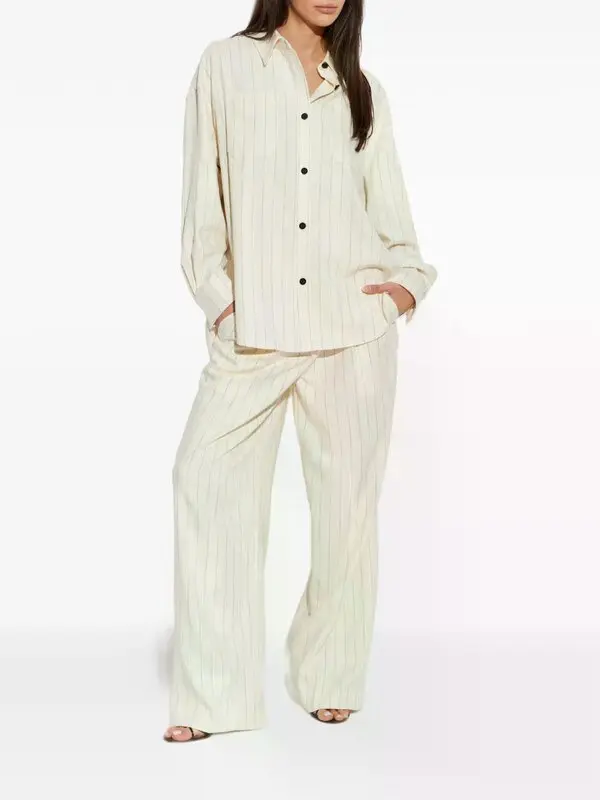 ALLSAINTS Olga Pinstripe Wide-leg Trousers