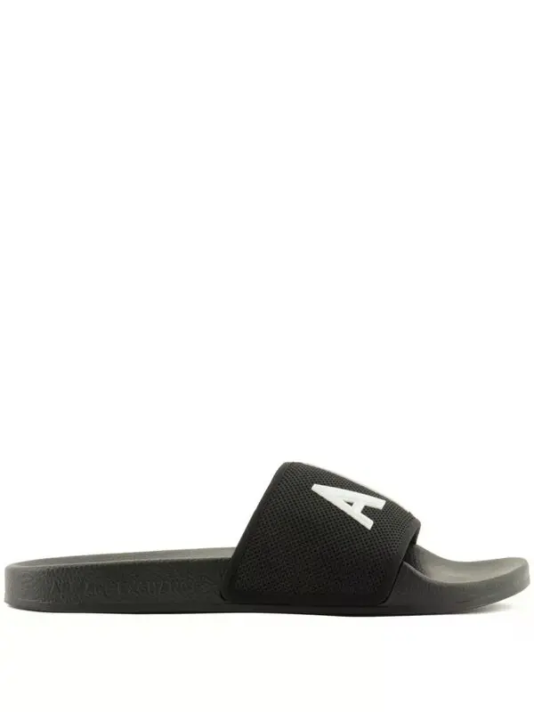Armani Exchange Logo Detail Slides - Black