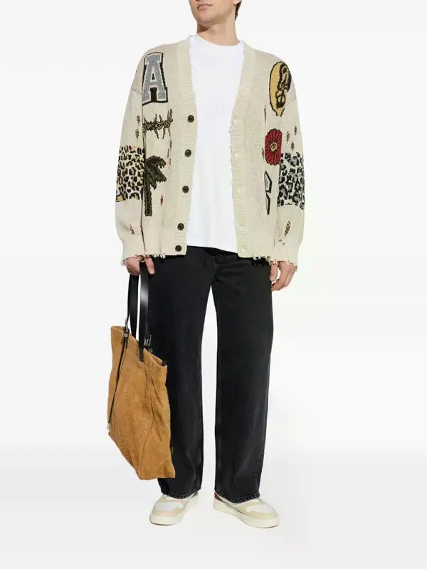 ALLSAINTS Graphic Detail V-neck Cardigan