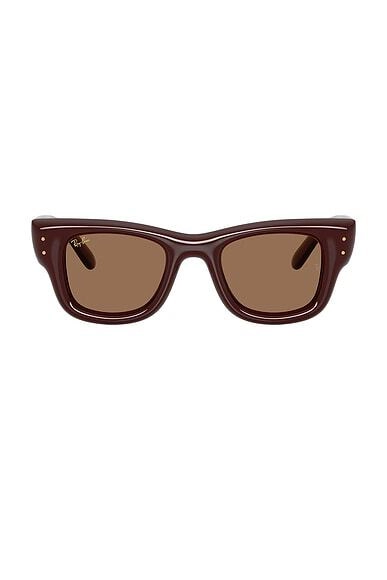 Ray-ban Wayfarer Puffer Square Sunglasses - Maroon