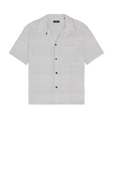 Theory Mini Texture Check Shirt - Bering Multi