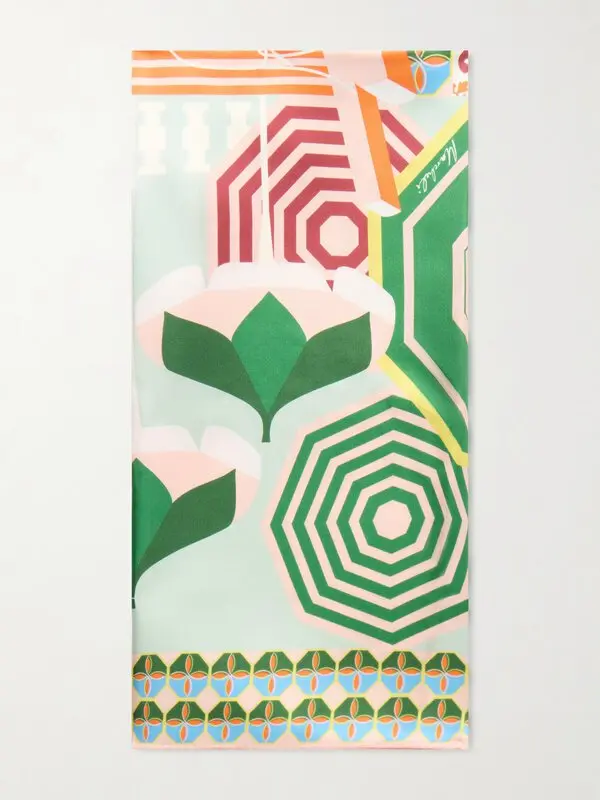 CRISTIANO MARCHELI Alessandra Printed Silk-twill Scarf - Multi