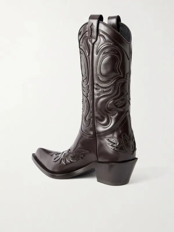 Acne Studios Leather Cowboy Ankle Boots