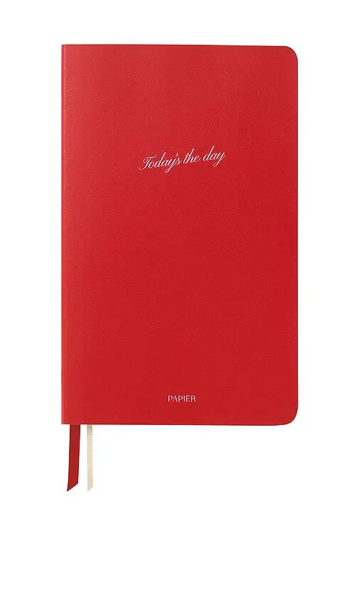 Papier Today's The Day Faux Leather Softcover Notebook - Red
