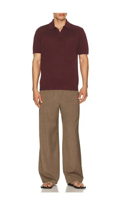 Onia Silk Linen Johnny Polo In . Also - Wine