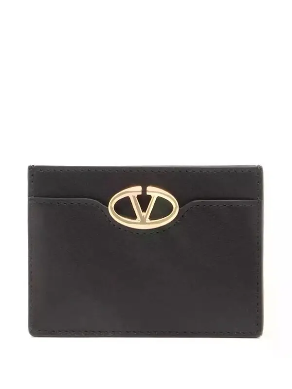 Valentino Garavani Card Holder The Bold Edition In Calfskin - Black