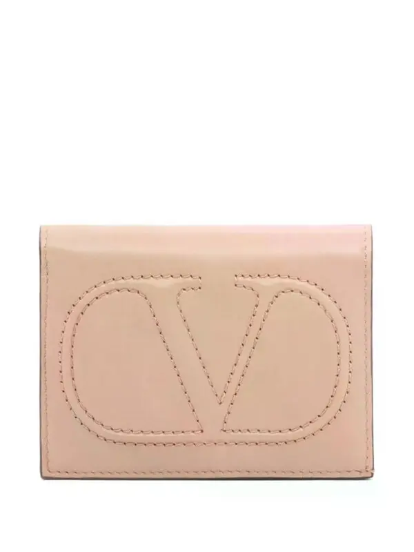 Valentino Garavani Small Vlogo Walk Nappa Wallet - Neutrals