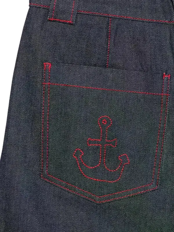 STELLA NOVA Scalloped Edge Contrast Stitch Shorts