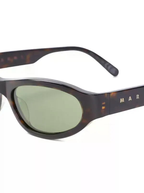 Marni Tortoiseshell Oval-frame Sunglasses