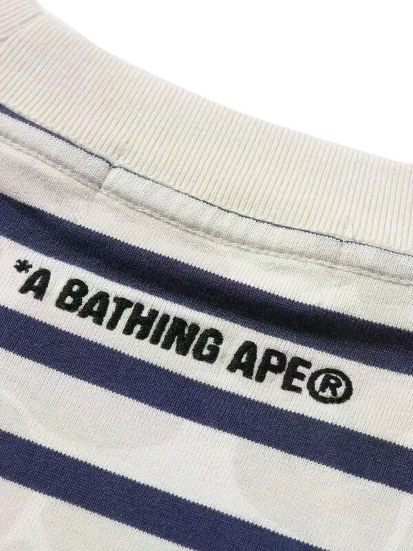 A BATHING APE Horizontal-striped T-shirt