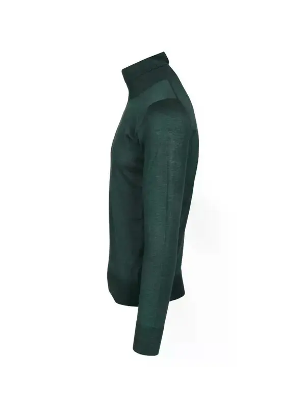 Al Duca D'aosta Roll Neck Fine Knit Sweater - Green