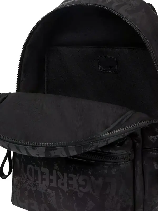 Karl Lagerfeld Logo Print Backpack