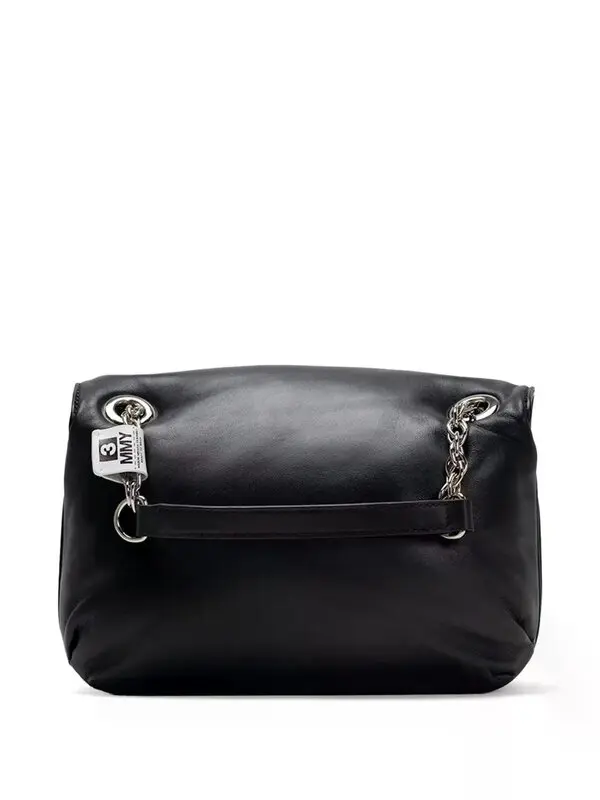 Mihara Yasuhiro Banana-handle Padded Leather Shoulder Bag - Black