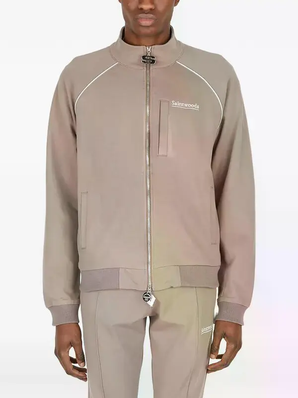 SAINTWOODS Zip Piped Cardigan
