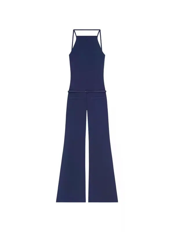 COURREGES Backless Jumpsuit With Flared Legs - Blue