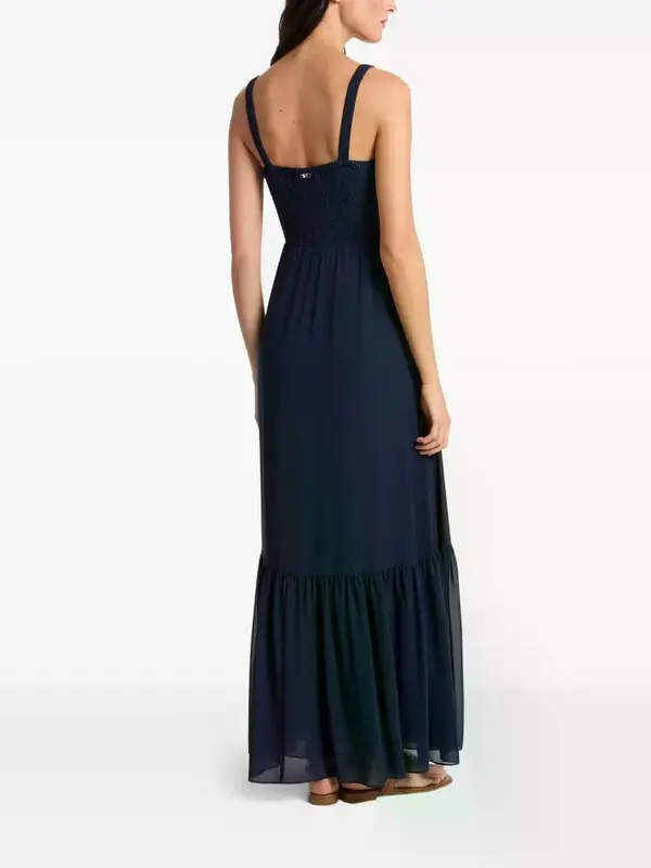 Michael Kors Smocked Tiered Maxi Dress