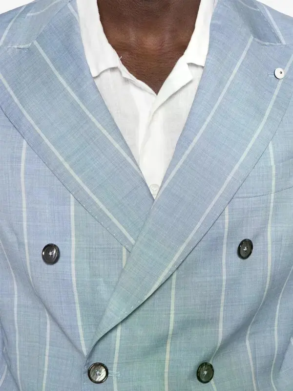 LUIGI BIANCHI MANTOVA Pinstripe Double-breasted Suit