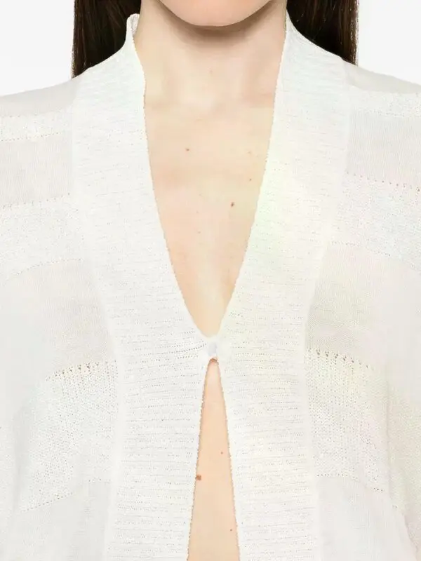PANICALE White Sequin Embellished Cardigan