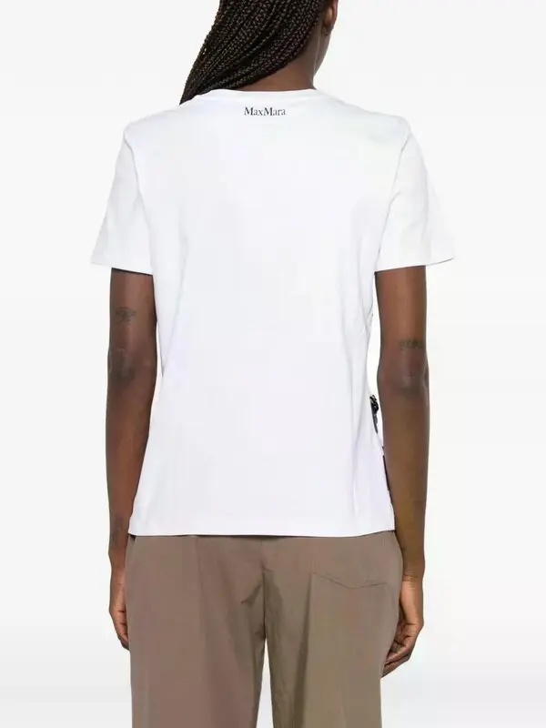 Max Mara Sequin-embellished Graphic-print T-shirt