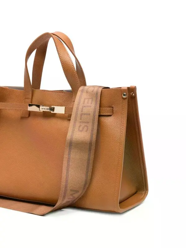 MARC ELLIS Cassiope Pebble-texture Tote Bag - Brown