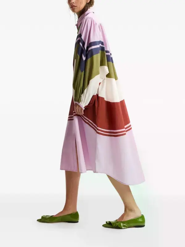 Essentiel Antwerp Striped Cotton Shirt Dress