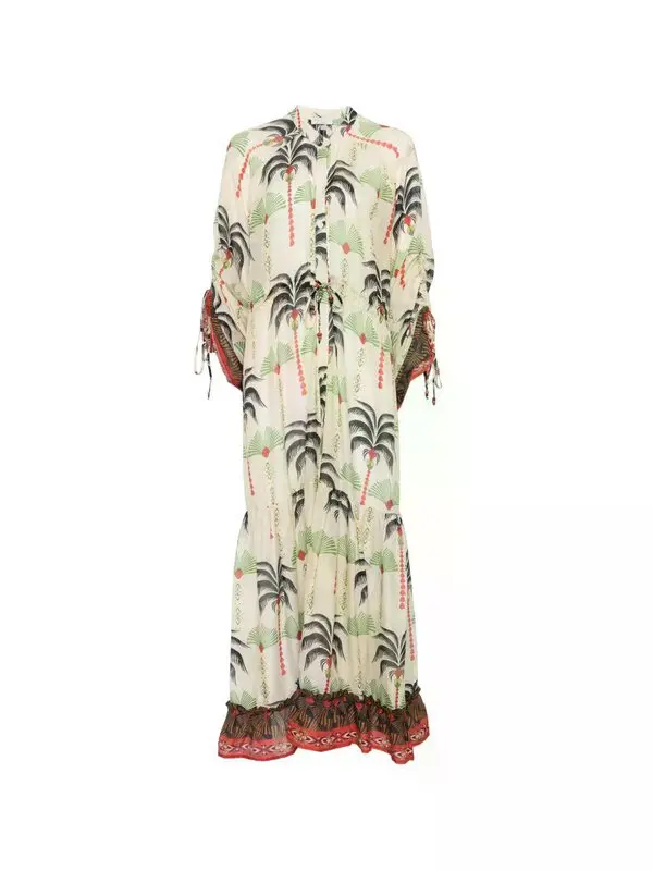 Anjuna Tropical Print Maxi Dress - Neutrals