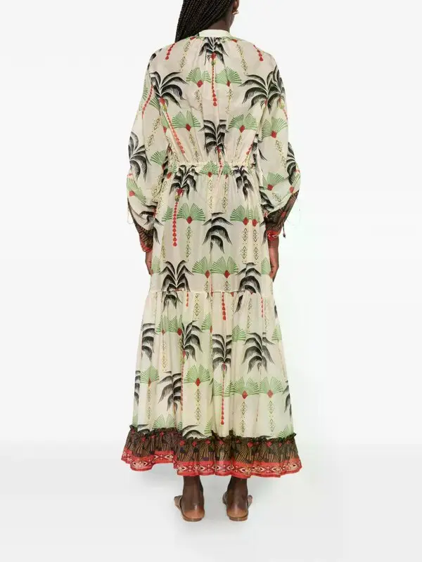 Anjuna Palm Print Maxi Dress