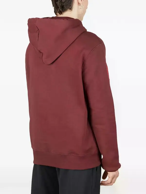 LANVIN Logo Embroidered Hoodie - Red