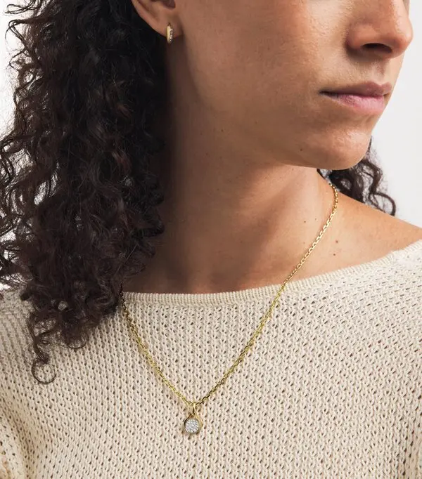 JADE TRAU Mini Diana Pavé Diamond Charm
