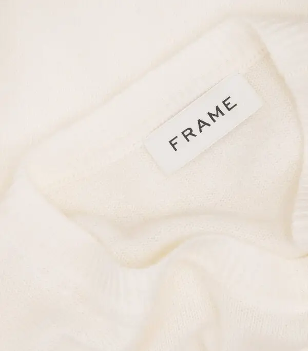 FRAME Wool-cashmere Crew Neck Sweater - White