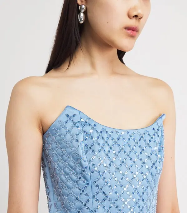 Rebecca Vallance Embellished Alix Mini Dress