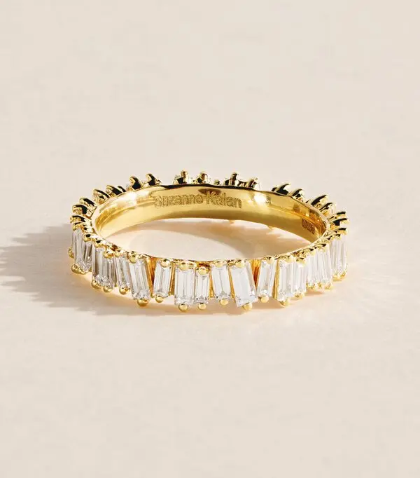 SUZANNE KALAN 18 Karat Yellow Baguette Diamond Eternity Ring - Gold