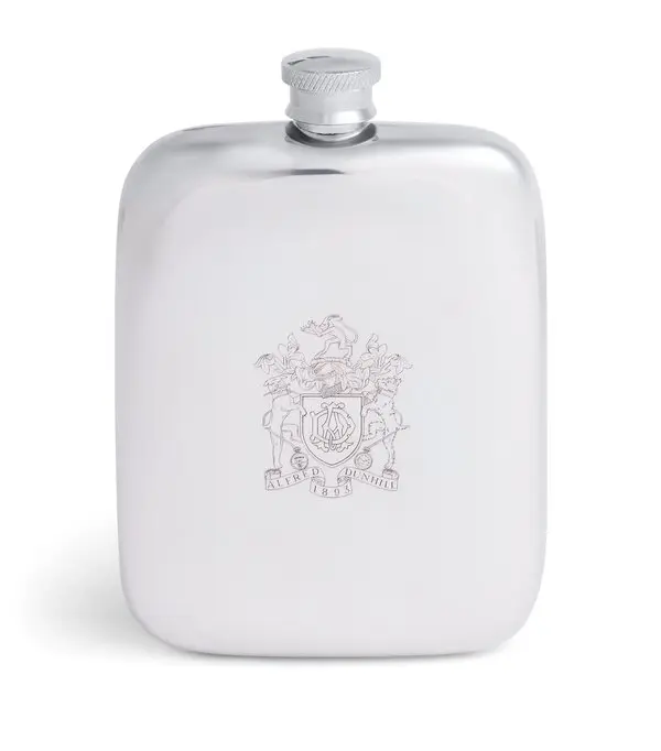 Dunhill Armorial Flask - Silver