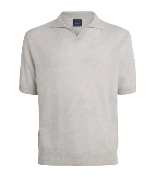 Paul & Shark Cashmere-linen Open-collar Polo Shirt