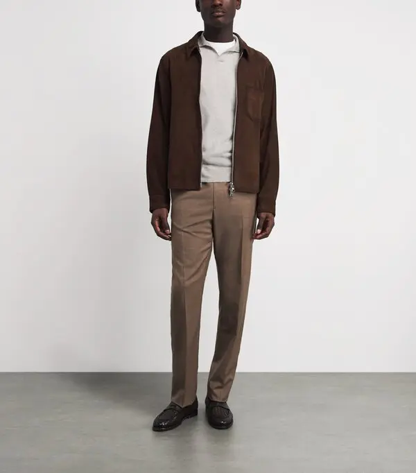 Paul & Shark Cashmere-linen Open-collar Polo Shirt