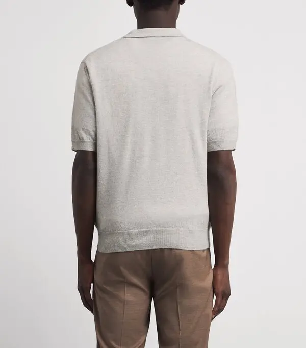 Paul & Shark Cashmere-linen Open-collar Polo Shirt